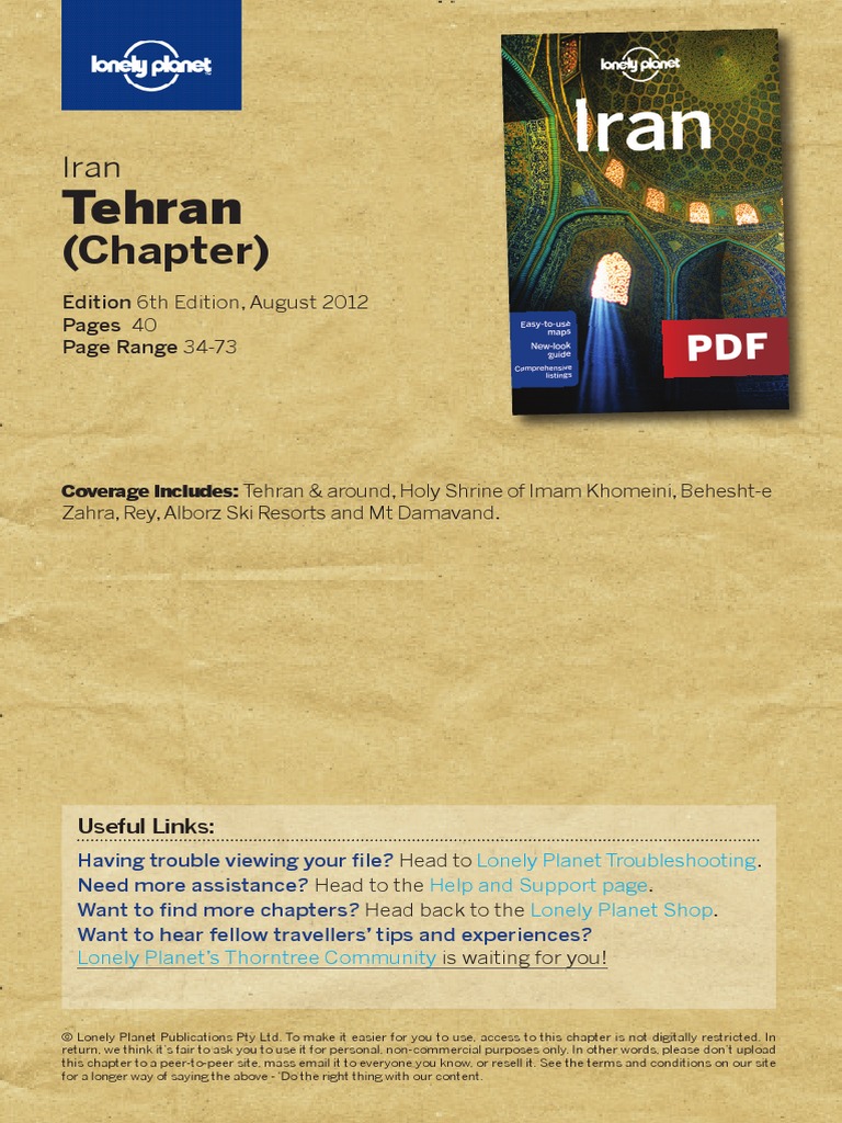 Tehran: (Chapter) | PDF | Tehran