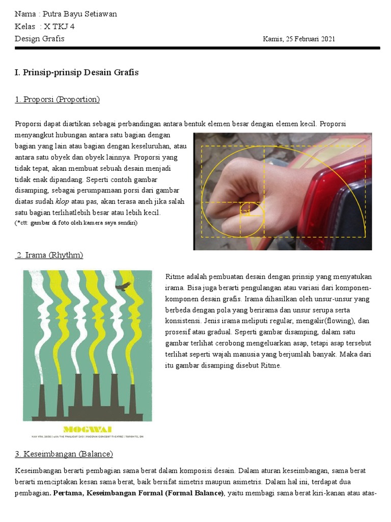 Prinsip Desain Grafis: Proporsi & Irama | PDF