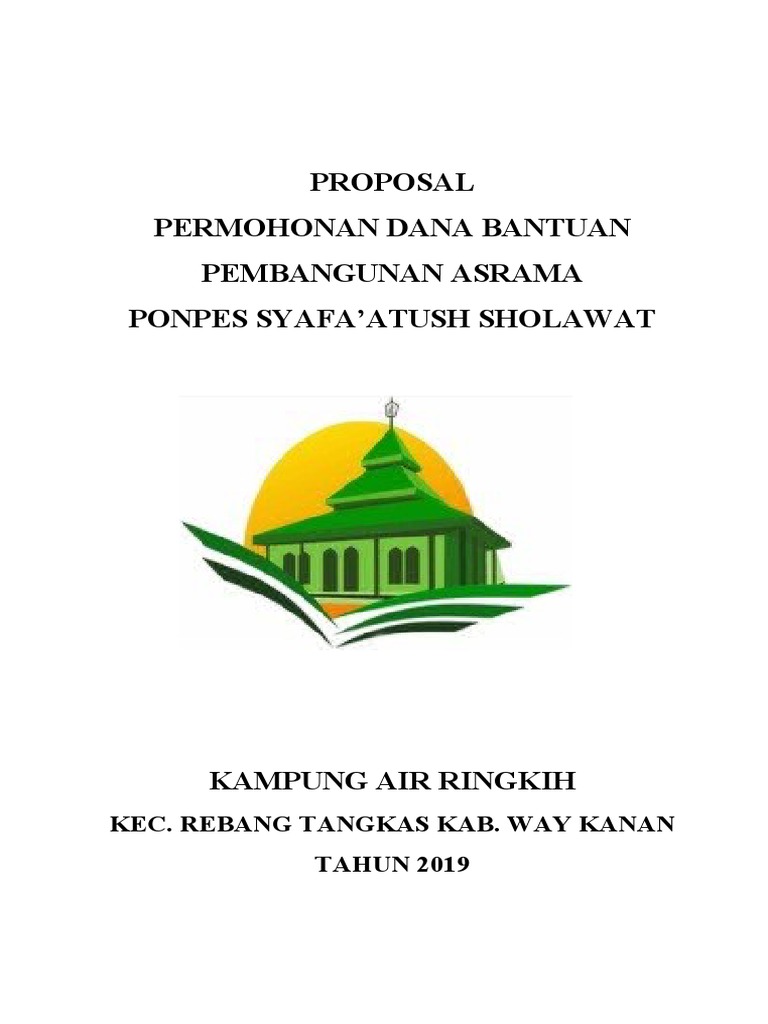Proposal Pembangunan Asrama Pondok Pesantren | PDF