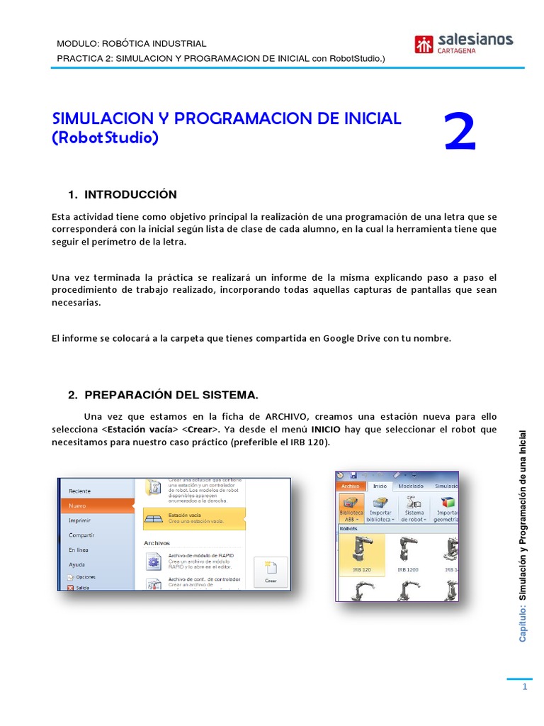 ACTIVIDAD 2 - SIMULACION Y PROGRAMACION DE INICIAL Con Robot Studio | PDF | Simulación ...