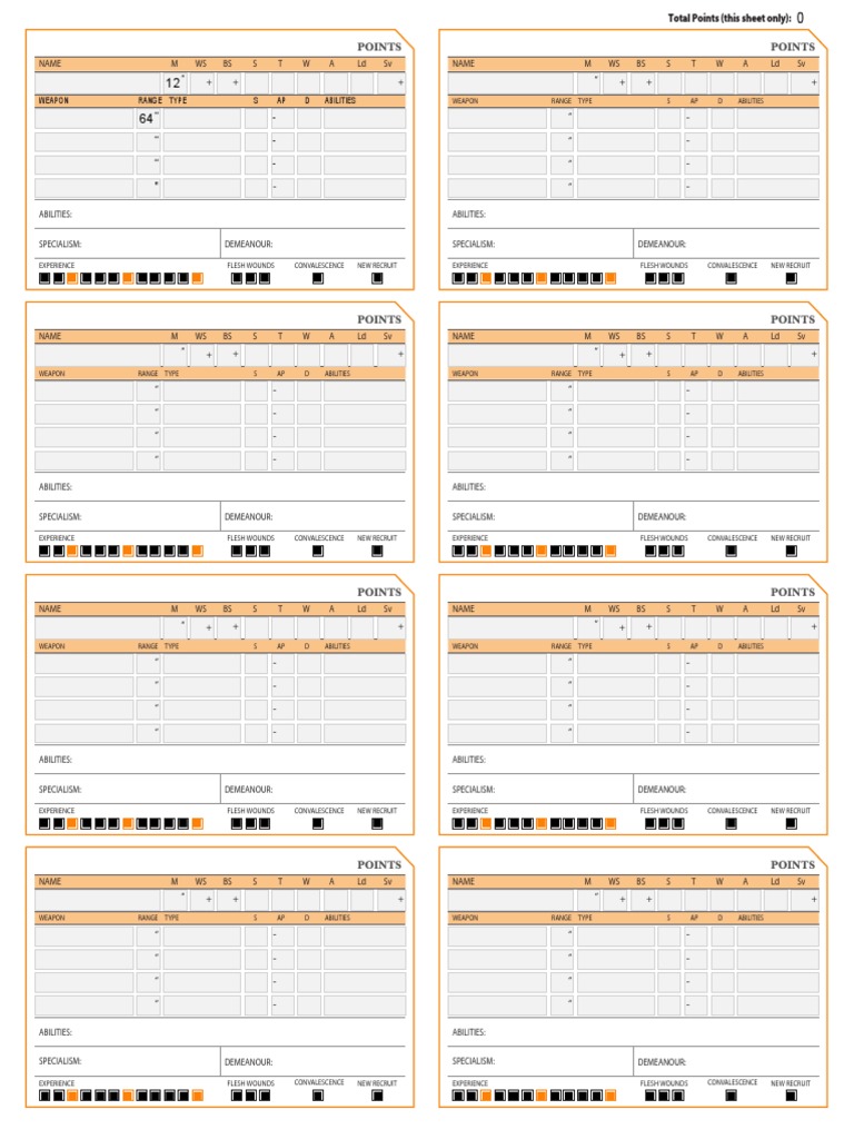 Kill Team Data Sheets Overview | PDF | Leisure | Sports