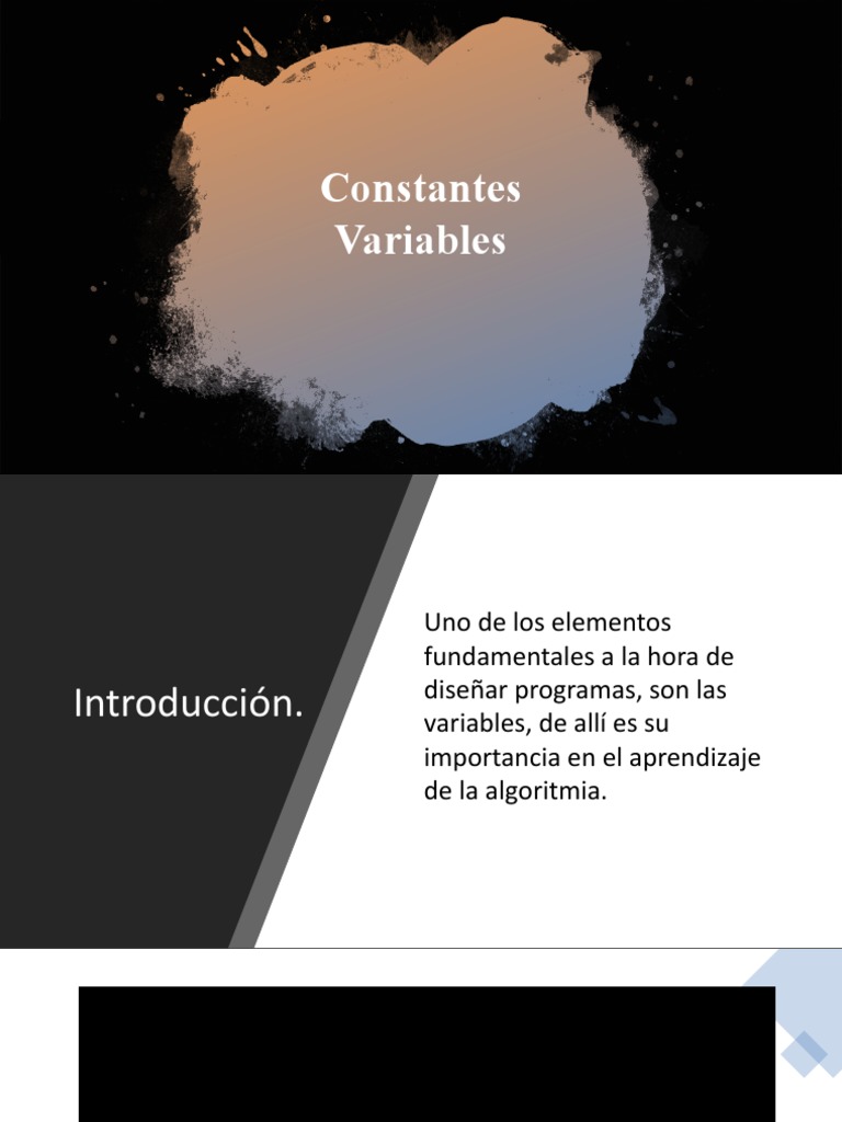 Variable Y Constantes Pdf Variable Informática Algoritmos