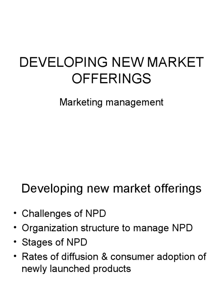 Developing New Market Offerings | PDF | New Product Development | Marketing