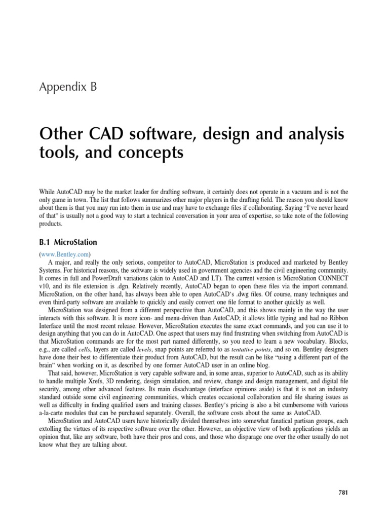 B - Other CAD Software, Design and Analysis Tools, and Concepts | PDF ...