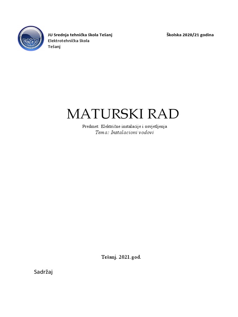 Maturski Rad | PDF