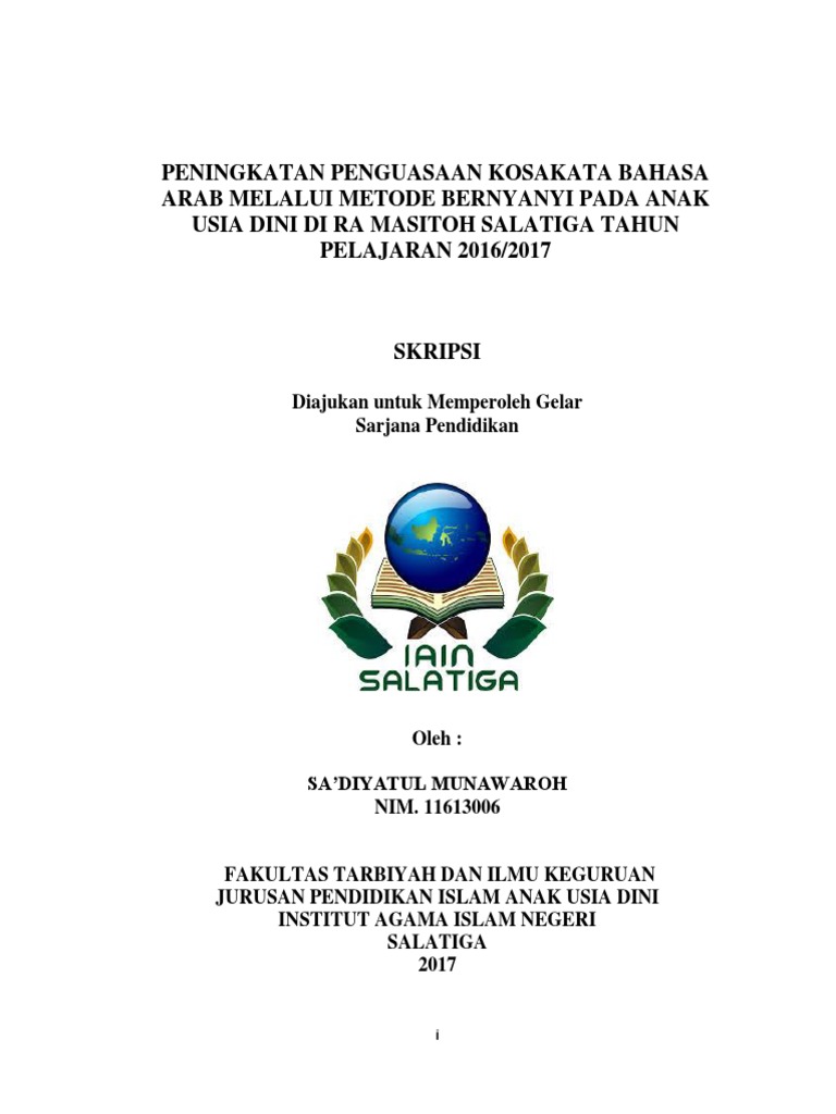 Skripsi Sa'Diyatul Munawaroh | PDF