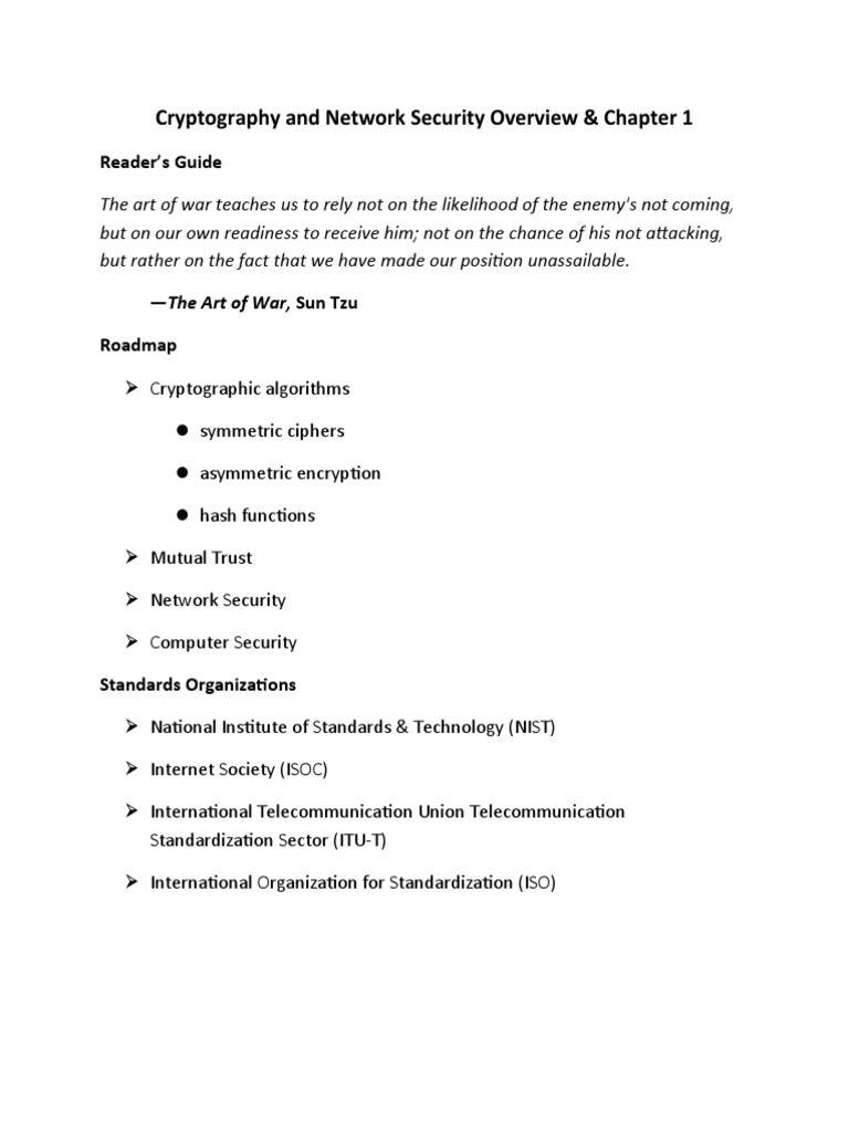 Cryptography and Network Security Overview | PDF | Cryptography | Cryptanalysis