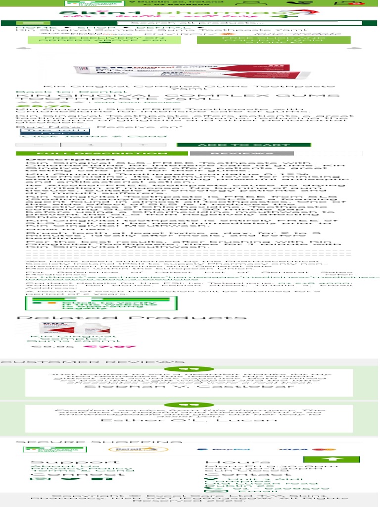 Dental Kin Gingival Complex Gums Toothpaste 75ml | PDF | Mouth ...