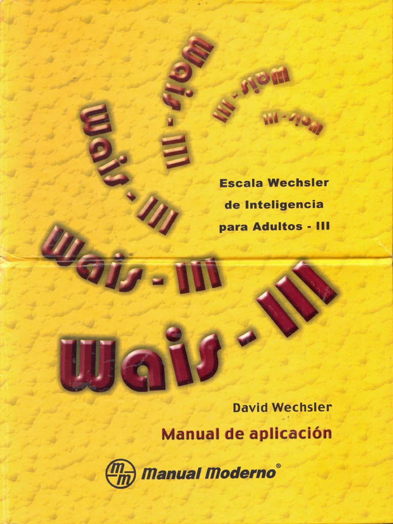Manual de Aplicacion - WAIS-III | PDF