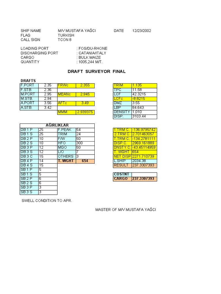 Draft Survey Program Basit | PDF