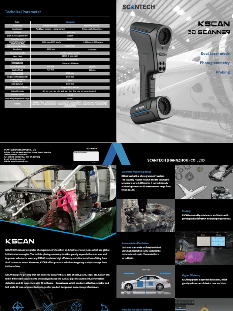 KSCAN20 3D Scanner Brochure | PDF | Optics | Computing And Information ...