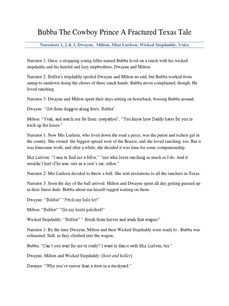 Bubba The Cowboy Prince A Fractured Texas Tale | Download Free PDF ...