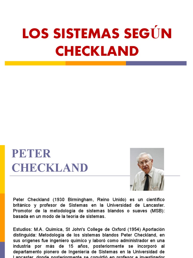 Los Sistemas Segun Checkland | PDF | Realimentación | Sistema