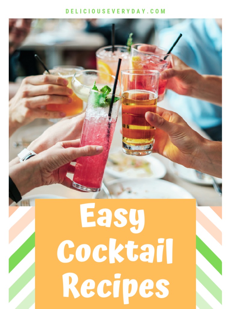 Free Printable Easy Cocktail Recipes | PDF | Syrup | Cocktails