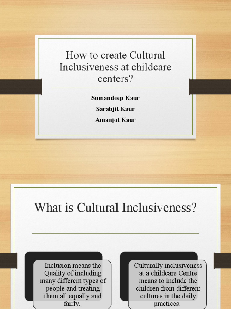How To Create Cultural Inclusiveness at Childcare Centers | PDF | Child ...