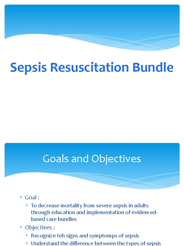 Sepsis Resuscitation Bundle Guide | PDF