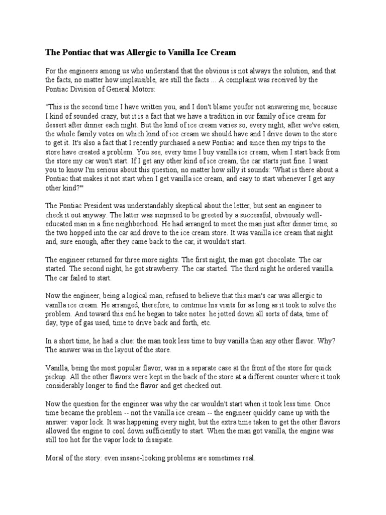 Pontiac Vanilla Ice Cream | PDF | Ice Cream