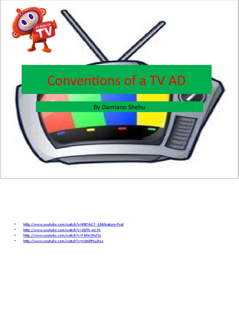 TV Ad Conventions by Damiano Shehu | PDF | Leisure | Design