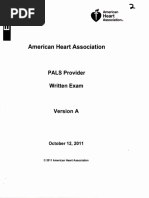 ACLS Post Test Answer Key 2024 | PDF | Cardiopulmonary Resuscitation ...