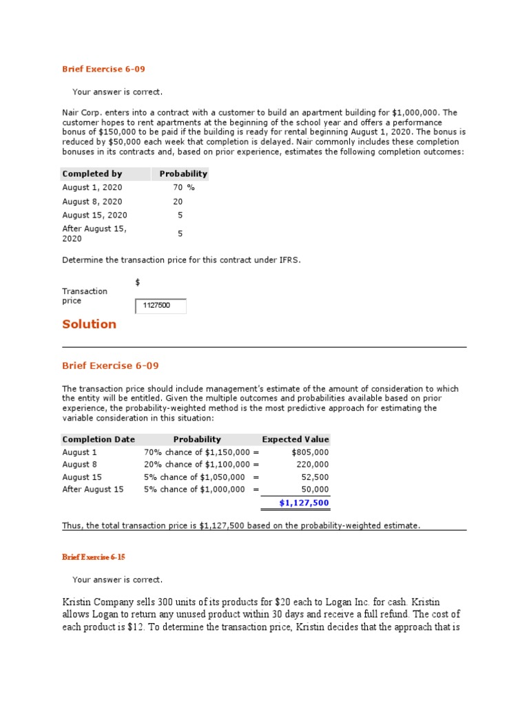 Chapter 6 Brief Exercises | PDF | Debits And Credits | Business