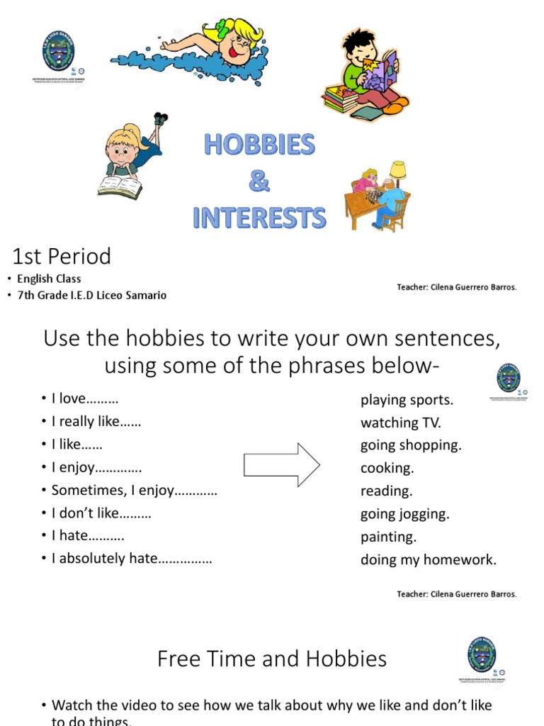 1st Period: - English Class - 7th Grade I.E.D Liceo Samario | PDF ...