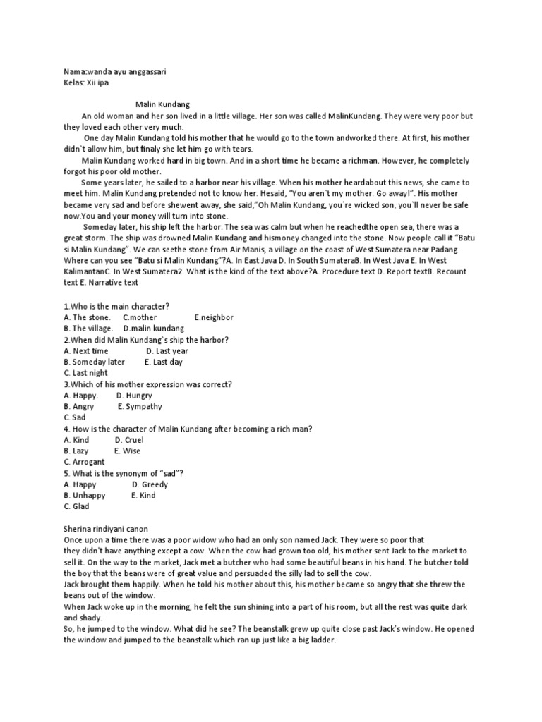 Narrative Test | PDF