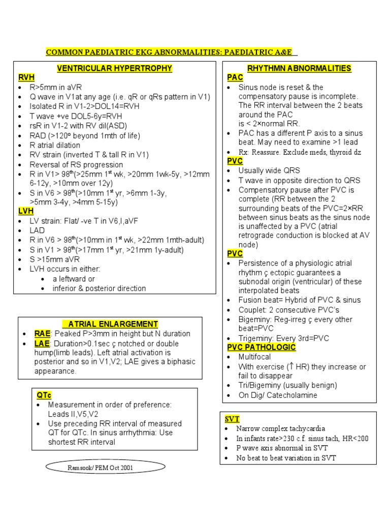 Ekg Abnormalities Protocol | PDF | Electrocardiography | Cardiovascular ...