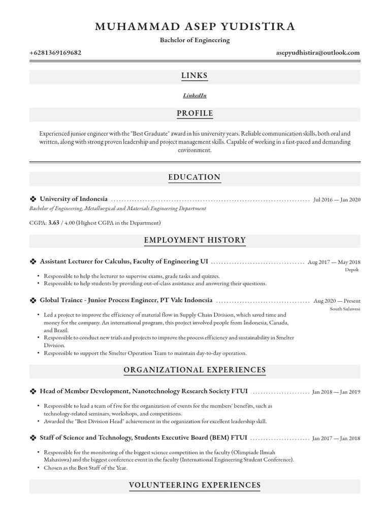 CV - Muhammad Asep Yudistira | PDF | Nature | Science