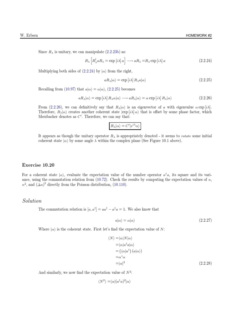 Physics Homework Solutions - 106 106 | PDF | Eigenvalues And Eigenvectors | Exponential Function