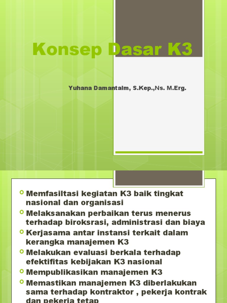 5 Konsep Dasar K3 | PDF