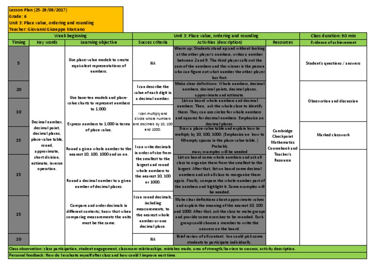 Grade 6 Place Value Lesson | PDF | Numbers | Significant Figures