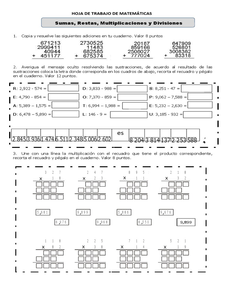 Repaso Operaciones Básicas | PDF