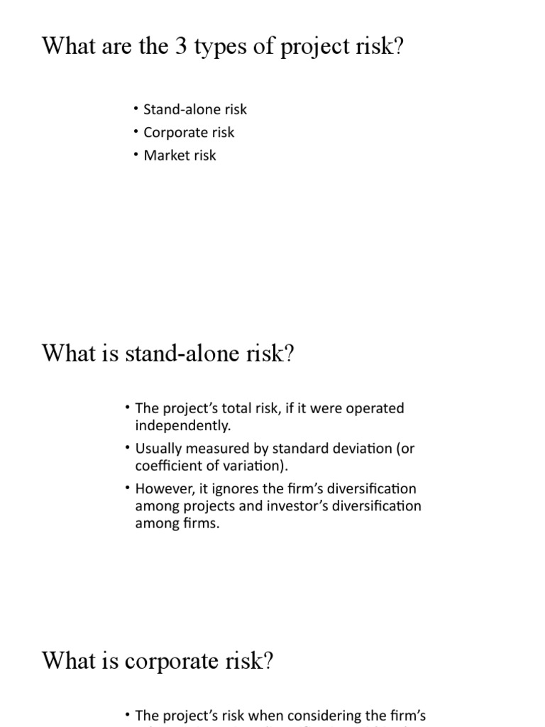 Three Types of Project Risk Explained | PDF | Finance & Money Management