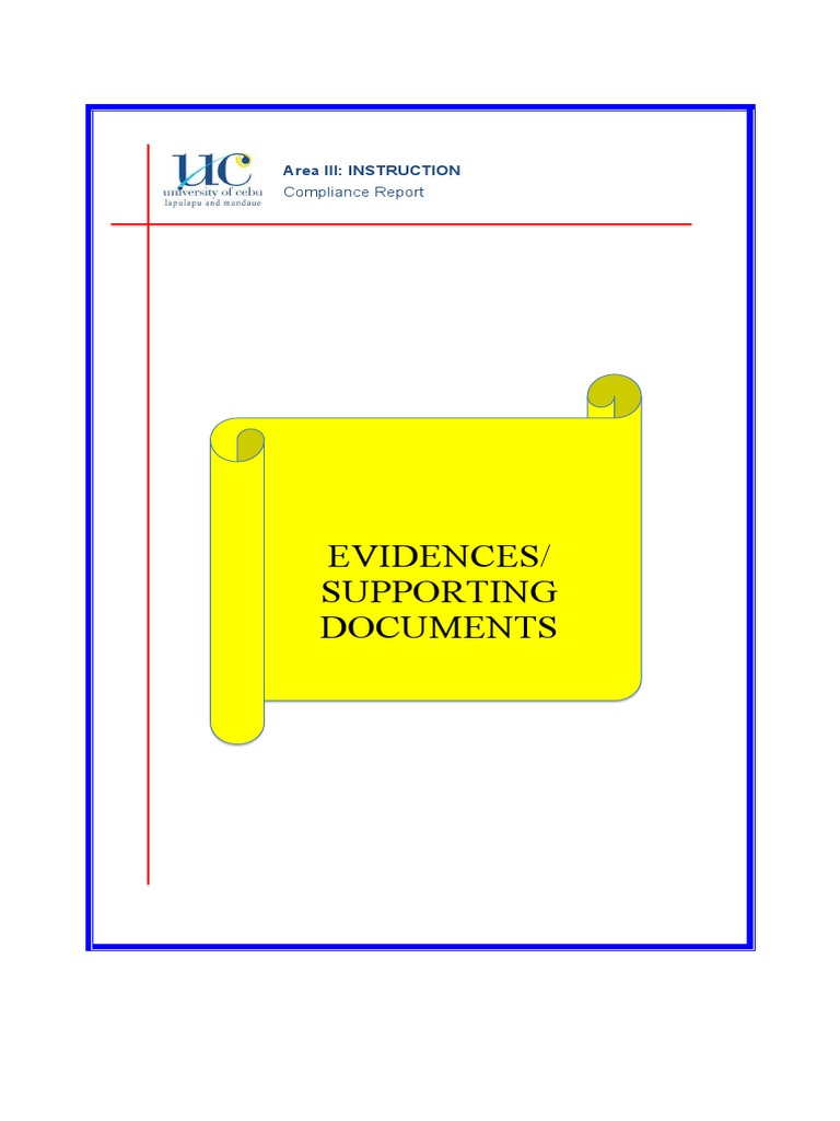 Evidences/ Supporting Documents: Area Iii: Instruction | PDF
