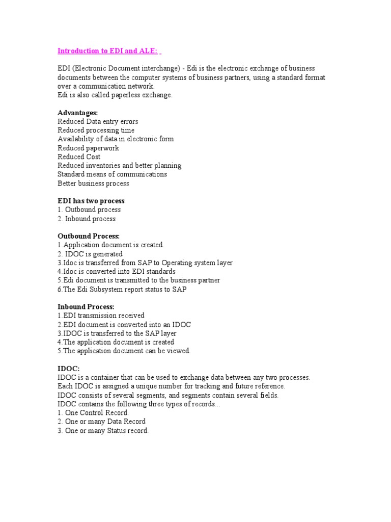 ALE & IDOCS Step by Step | Download Free PDF | Electronic Data Interchange | Computer Engineering
