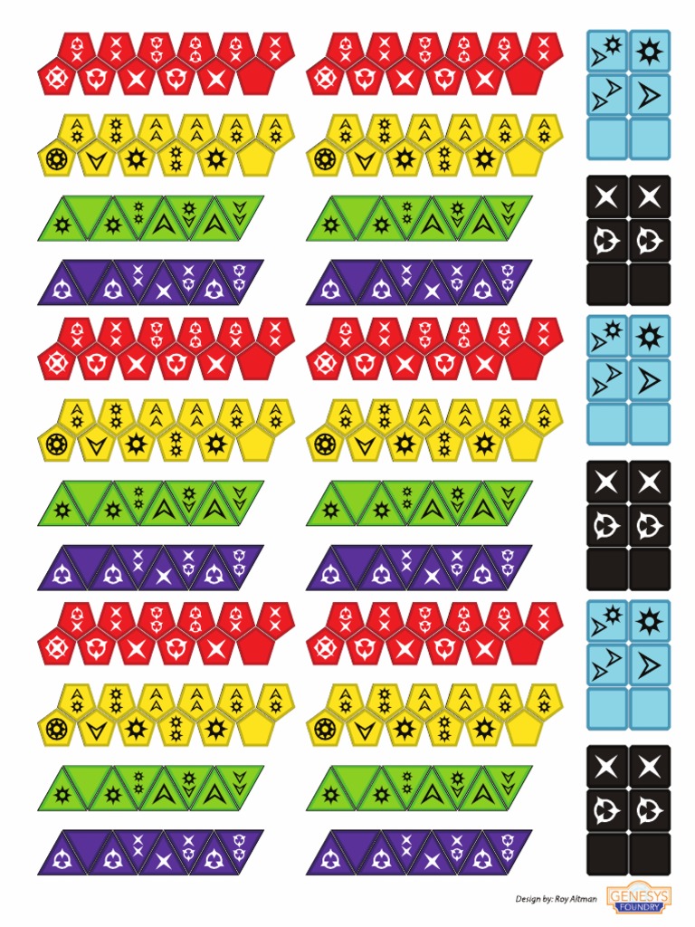 Altman Genesys Dice Stickers Template v1 | PDF