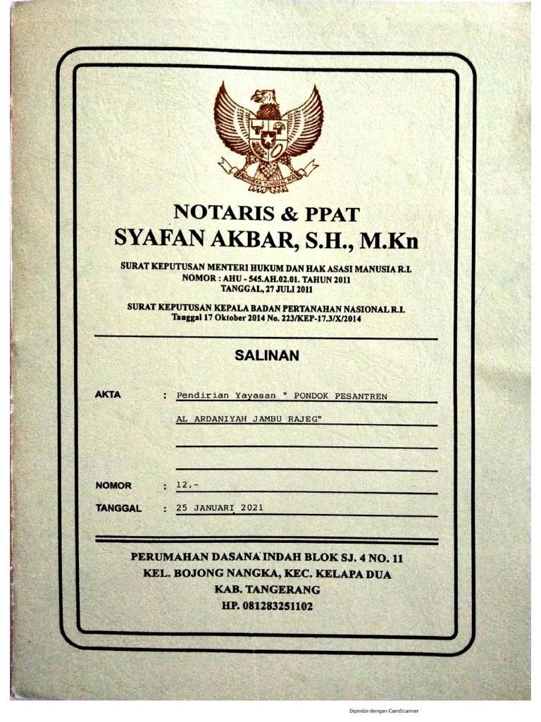 Notaris & Ppat Syafan Akbar, S.H..,M.KN | PDF