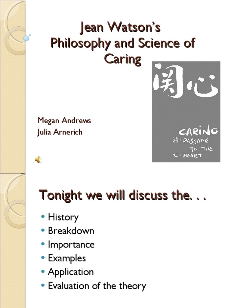 Jean Watson's Philosophy and Science of Caring | PDF | Self | Nursing