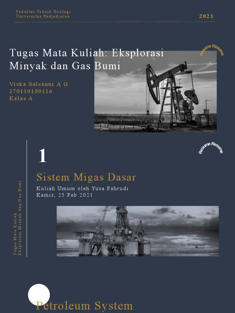 Tugas 1 - Viska Salsanur A - 270110180116 - Resume - Eksplorasi Minyak Dan Gas Bumi | PDF
