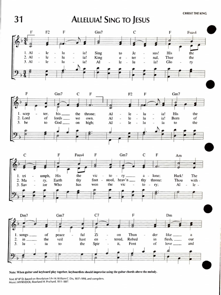 Alleluia! Sing To Jesus | PDF