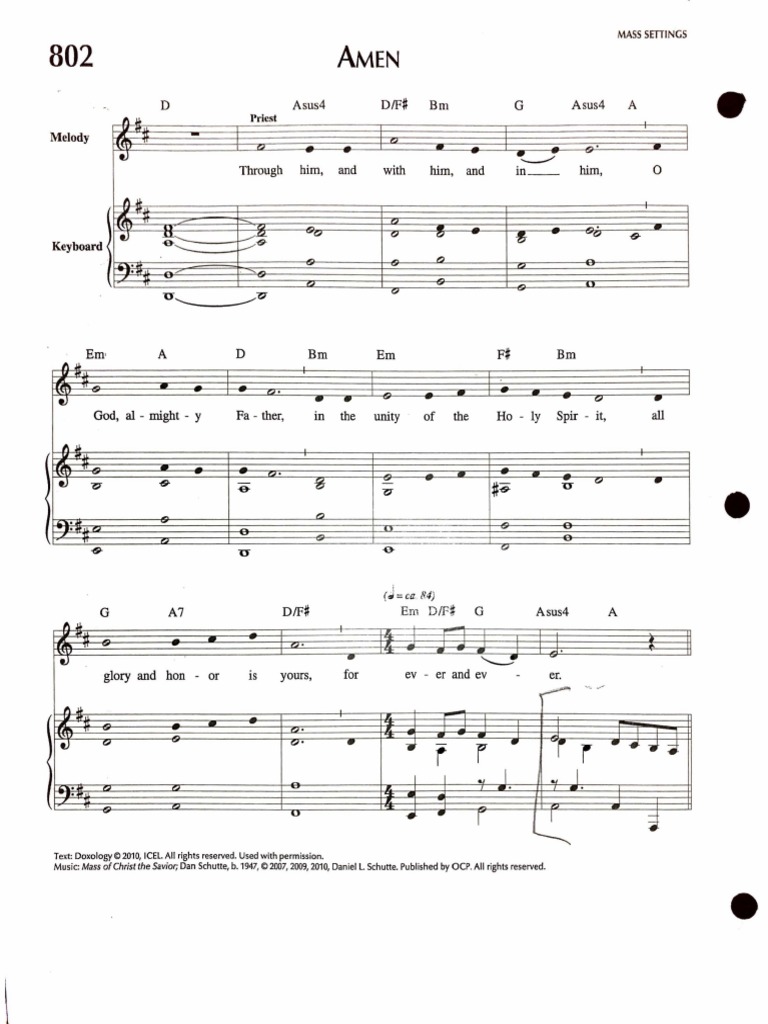 Amen (Mass of Christ The Savior) | PDF | Christian Worship And Liturgy