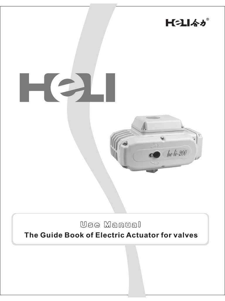 Actuator Manual Book | PDF | Machines | Electrical Components