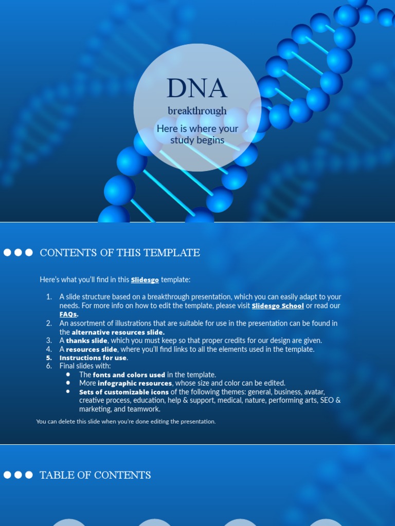 DNA Breakthrough by Slidesgo | PDF