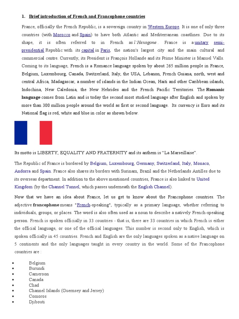 Western Europe Morocco Spain Unitary Semi-Presidential Capital Paris ...