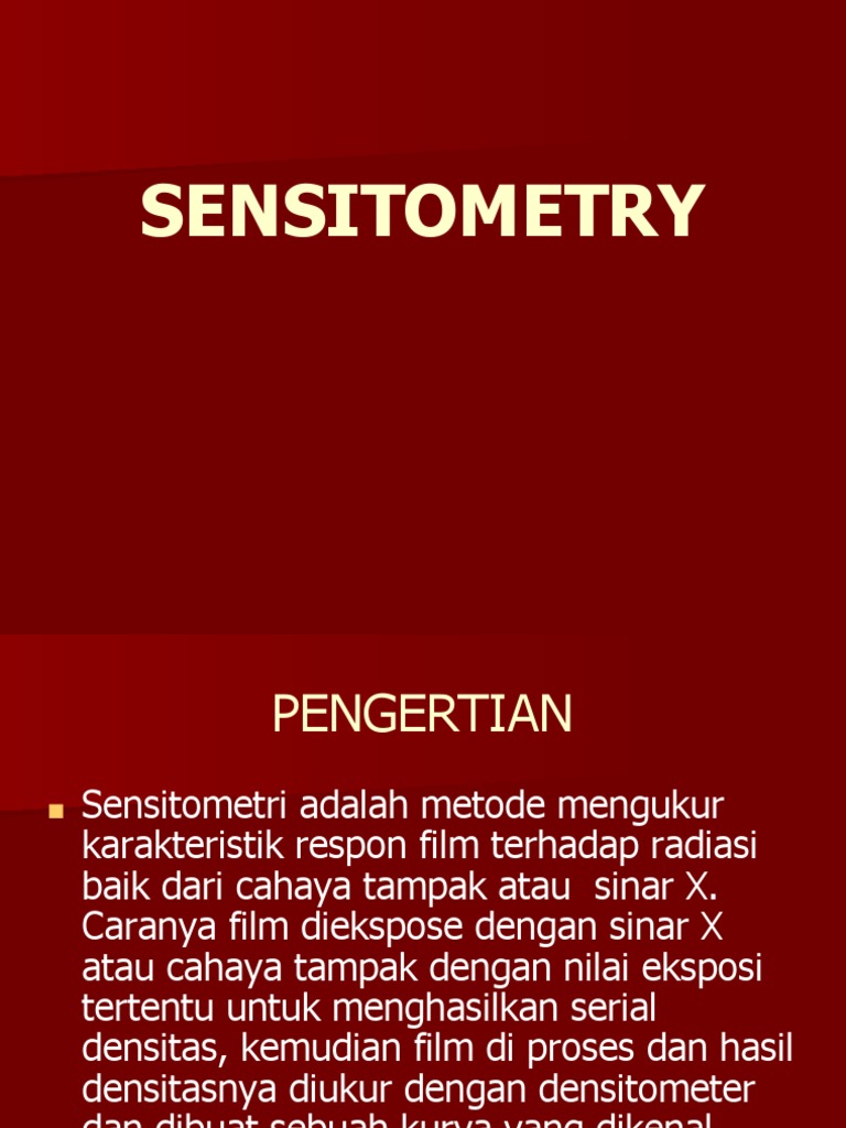 Sensitometri | PDF | Metrology | Physics