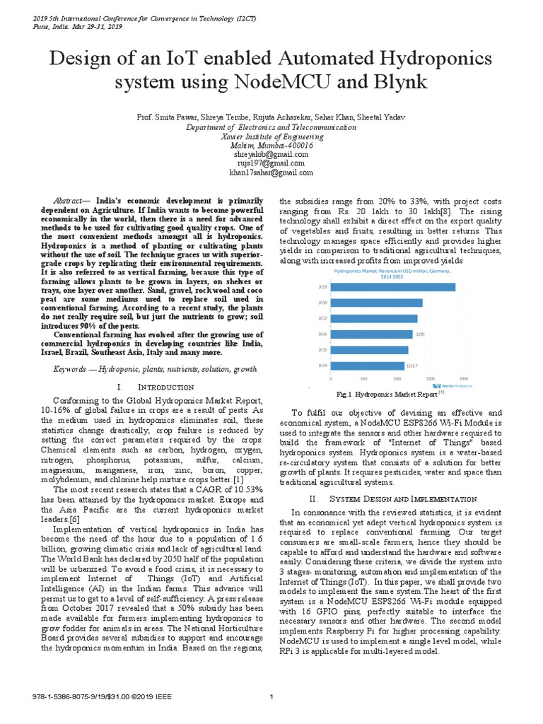 IoT - Article - Pawar2019-Design of An IoT Enabled Automated ...