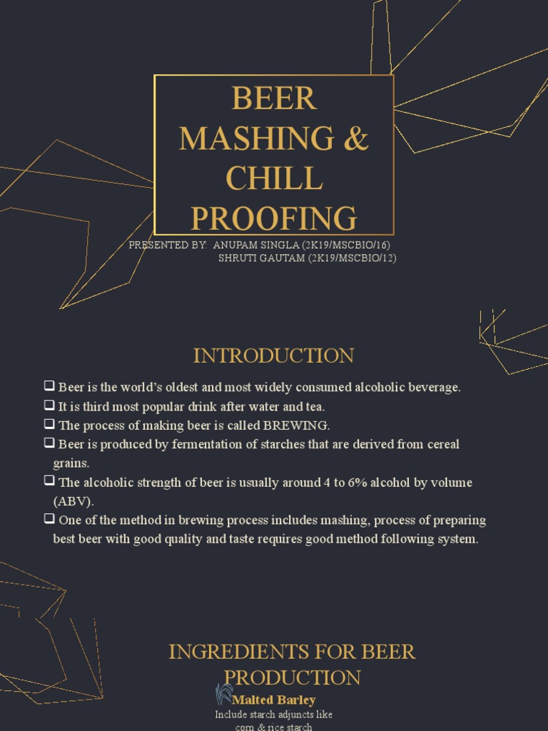 Notes For Beer Mash & Chill Proofing, Molecular Markers Notes Summary ...