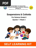 Suspensions Colloids and Solutions Worksheet | PDF | Mixture | Colloid