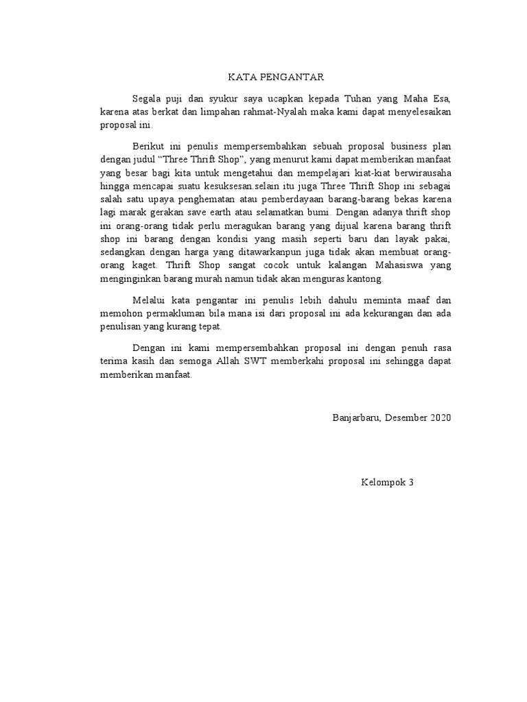 Proposal Kwu Kel 3 | PDF