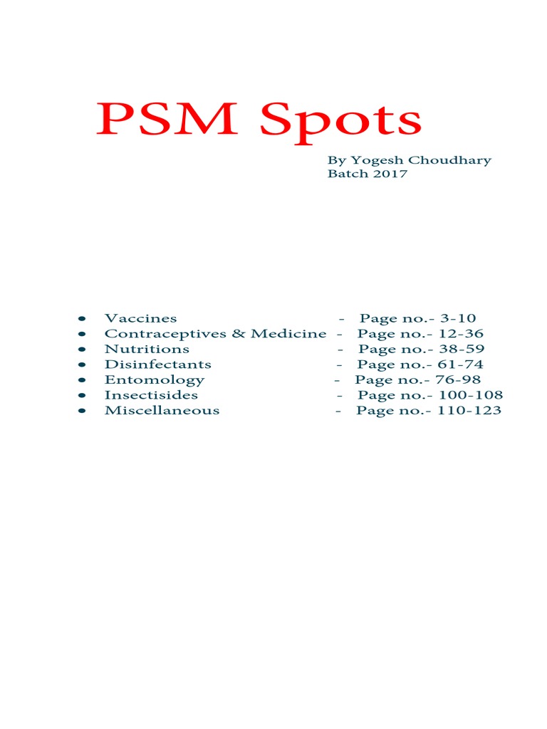 PSM Spots-1 | PDF